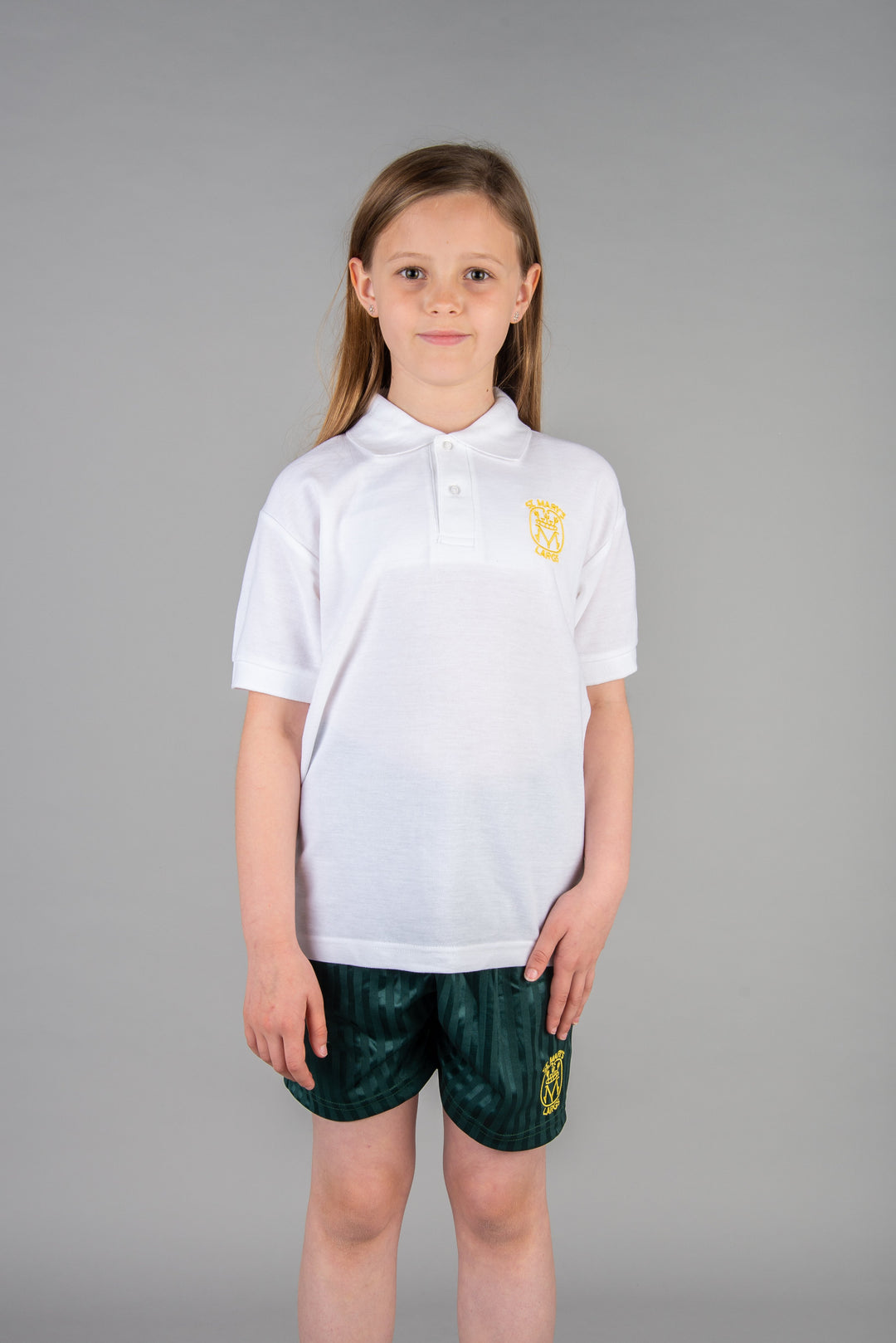 St Mary's Primary White Polo Shirt with Embroidered School Badge ...